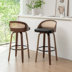 George Oliver Leeana Swivel Faux Leather Counter & Bar Stools & Reviews | Wayfair